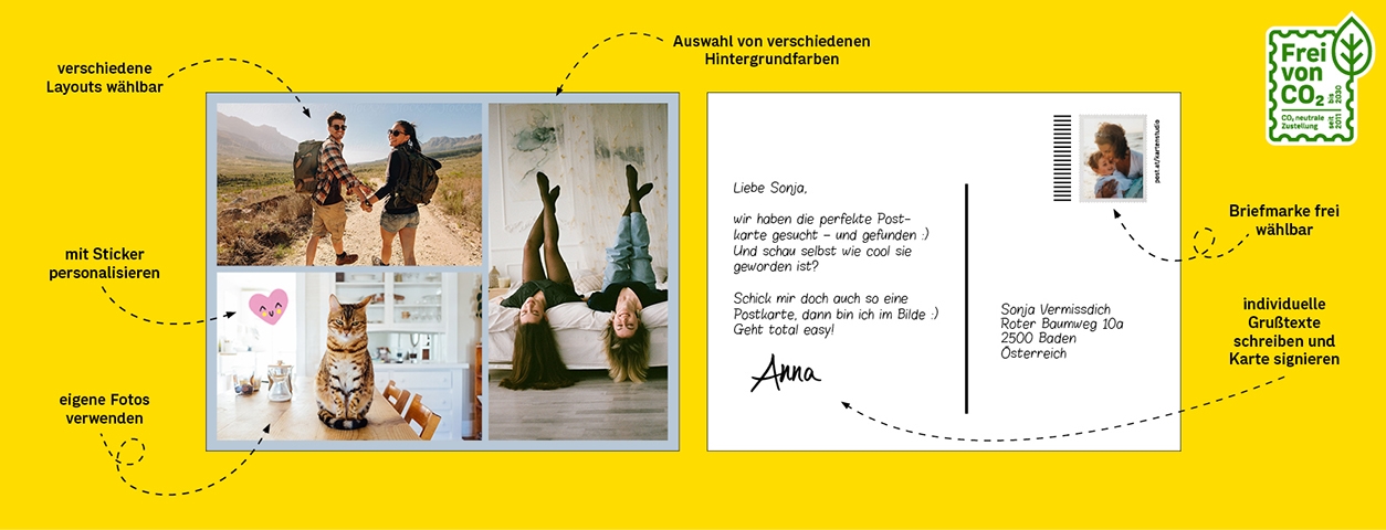 The Austrian Post CardStudio - design personalised postcards - PostAG