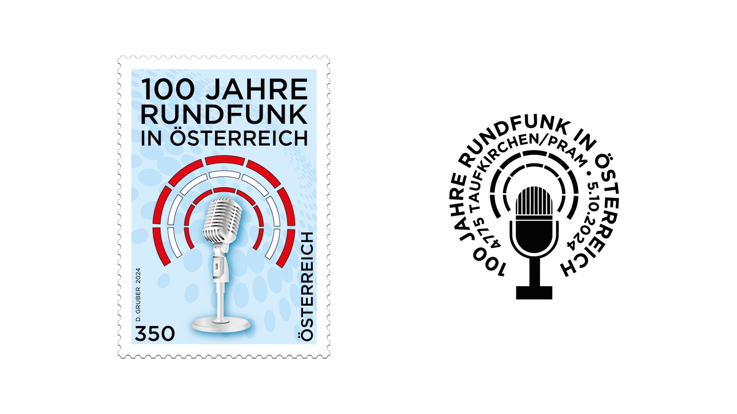 Sonderbriefmarke 100 Jahre Rundfunk in Österreich - PostAG