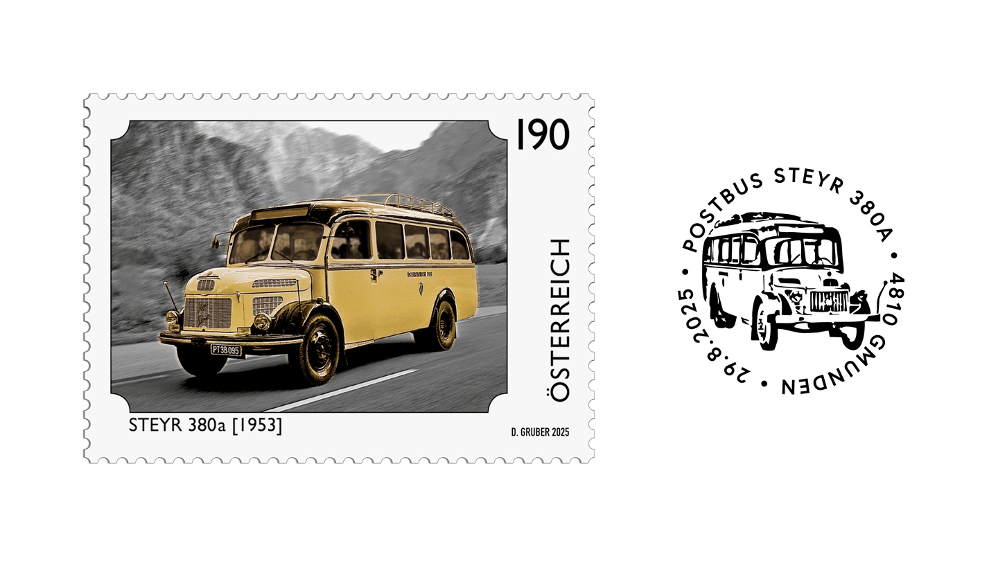 Sonderbriefmarke Steyr 380a - PostAG